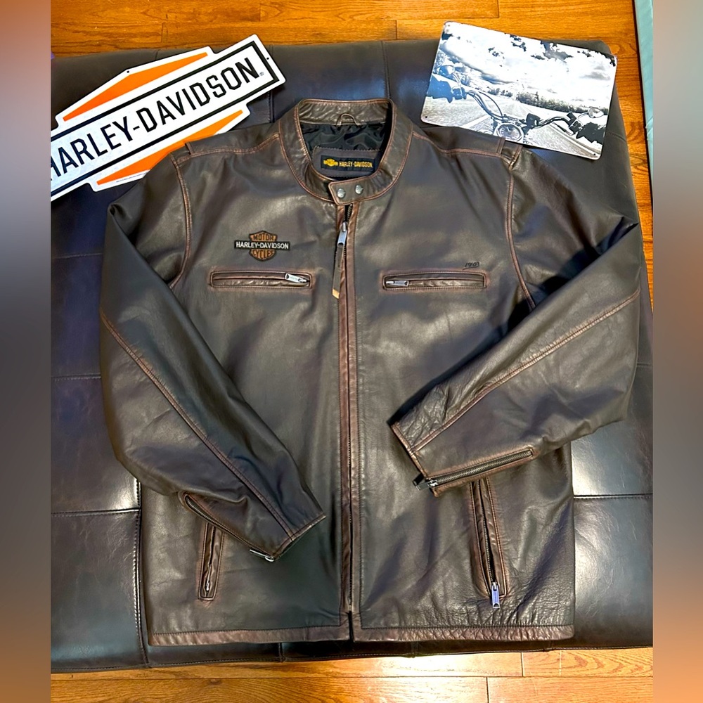 Harley Davidson Leather Riding Jacket - Gem